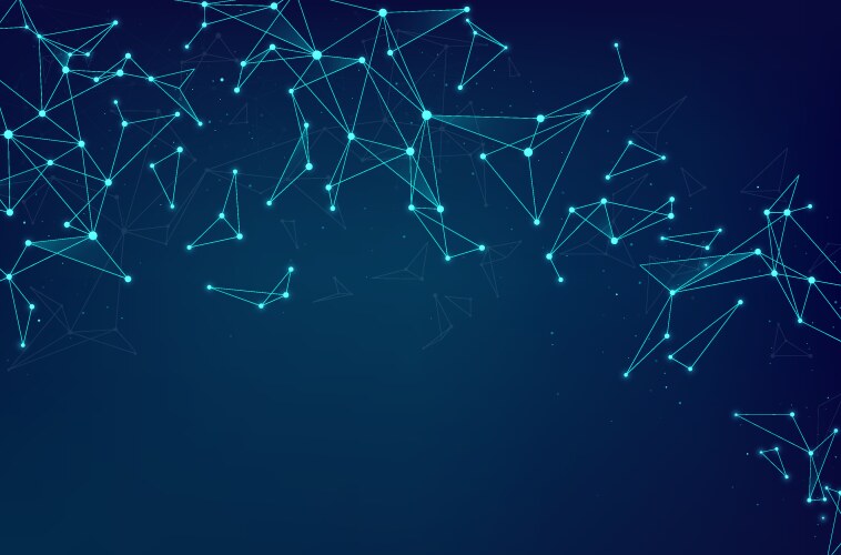 Global network connections with points and lines Vector Image