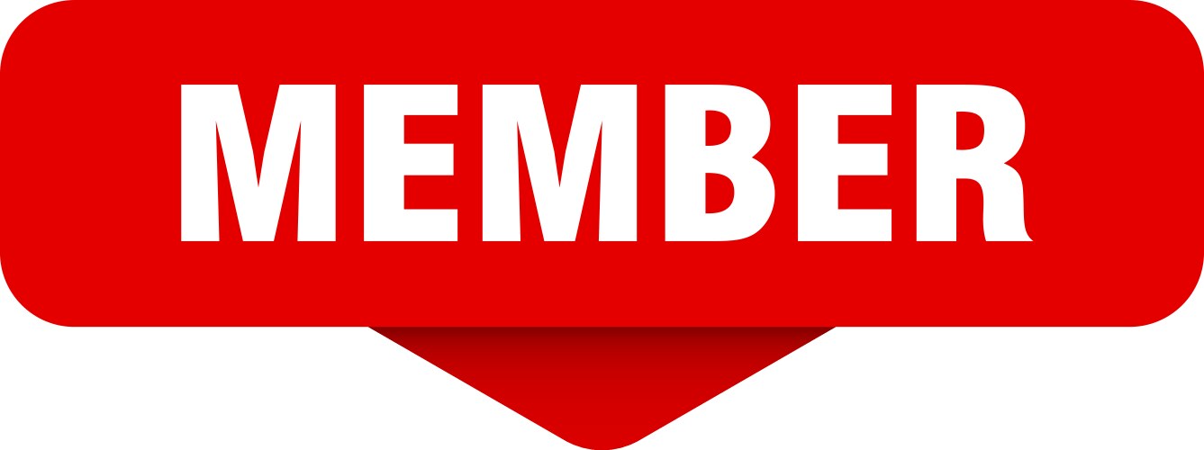Member sticker sign on transparent Royalty Free Vector Image