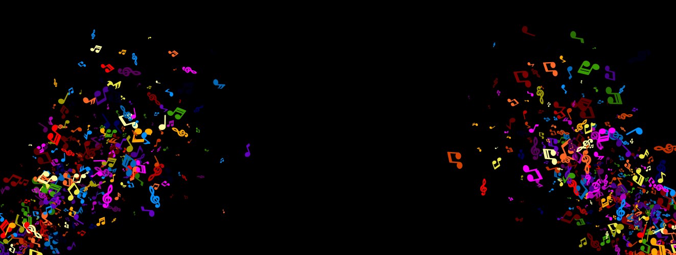 Rainbow Music Notes Vector Images (over 1,100)