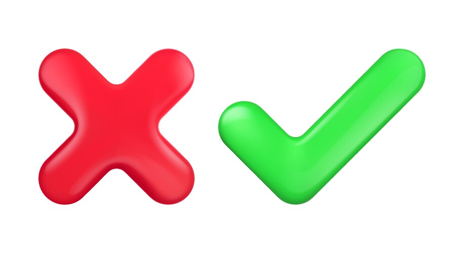 Green Check Red X Vector Images (over 1,900)