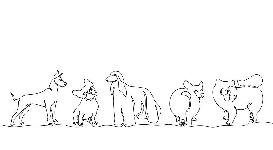 One Line Drawing Dog Vector Images (over 2,300)