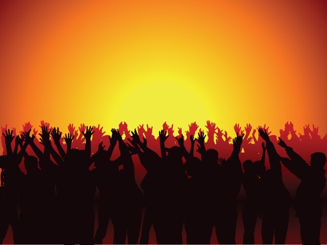 Crowd at a concert Royalty Free Vector Image - VectorStock