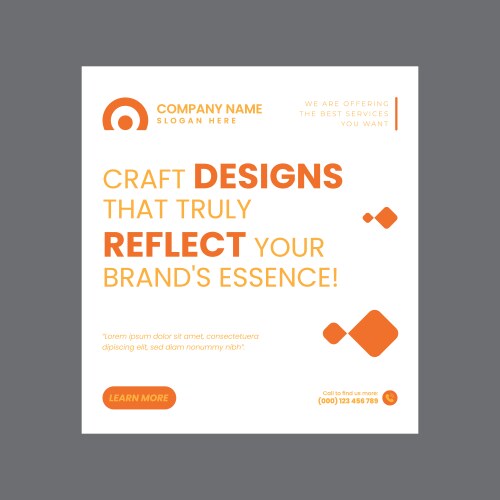 Graphic designing social media post design Vector Image