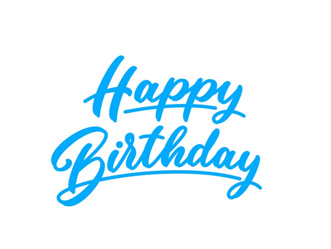 Cursive Happy Birthday Vector Images (over 250)