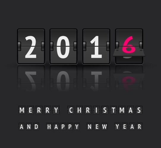 Countdown clock flip counter digital timer Vector Image