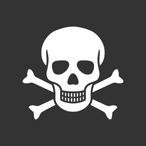 Skull sentinel icon with gas masked toxic Vector Image