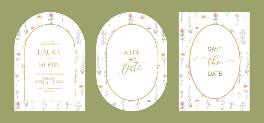 Luxury arch wedding invitation card background Vector Image