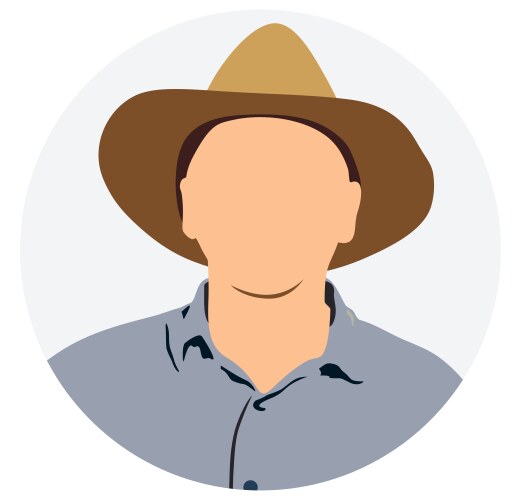 Farmer portrait Royalty Free Vector Image - VectorStock