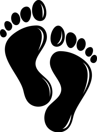 Footprints man Royalty Free Vector Image - VectorStock