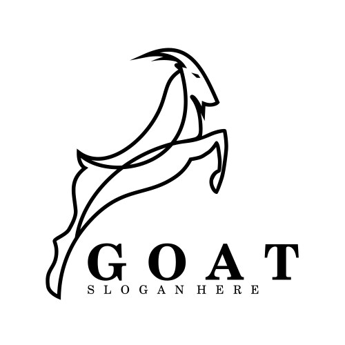 Goat design line logo art – Free Vector | VectorStock