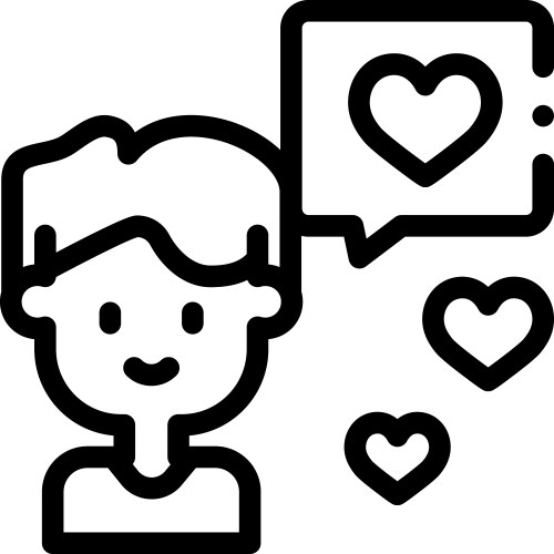 Boy icon thin linear style design isolated Vector Image