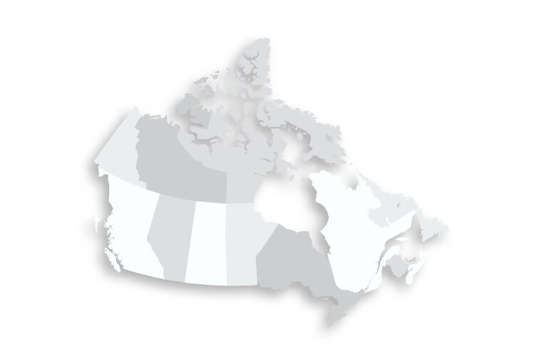 Canada political map of administrative divisions Vector Image