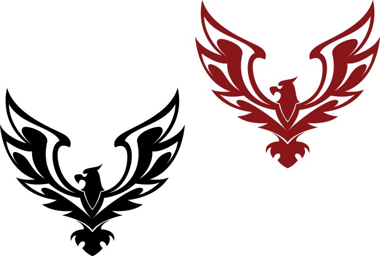 Graceful soaring eagle Royalty Free Vector Image