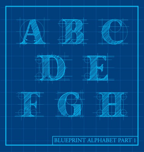 Alphabet poster made birch tree log letters Vector Image