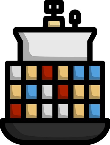 Container ship icon Royalty Free Vector Image - VectorStock