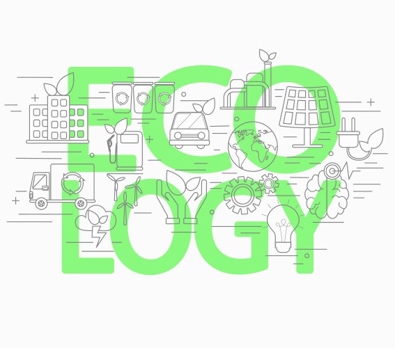 Sustainable lifestyle set Royalty Free Vector Image