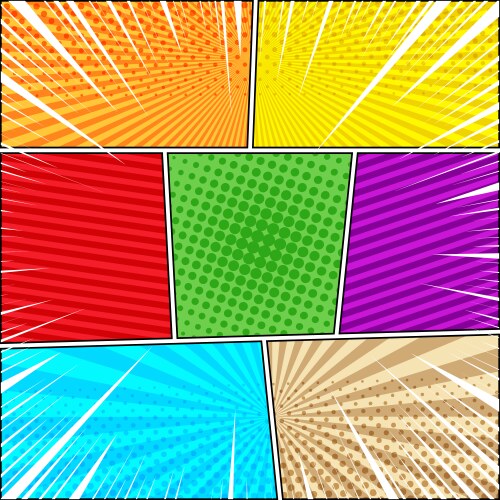 Colorful comic book template Royalty Free Vector Image