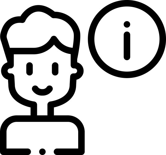 Boy icon thin linear style design isolated Vector Image