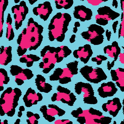 Leopard pattern design funny drawing seamless Vector Image