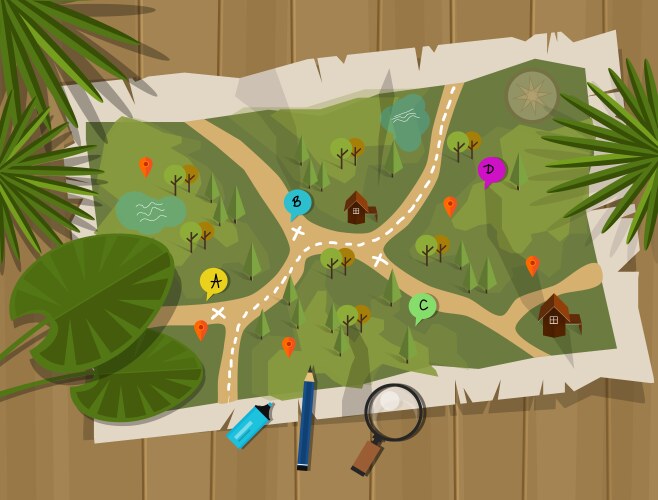 Treasure Map Cartoon Vector Images (over 2,900)