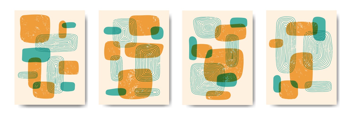 Poster with abstract geometric patterns Royalty Free Vector