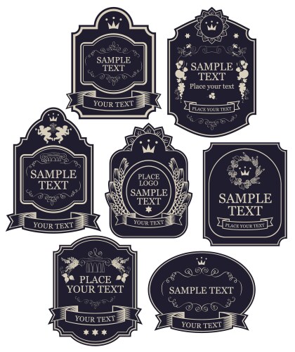Label set Royalty Free Vector Image - VectorStock