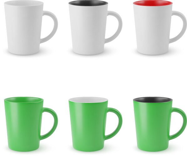 Set of empty cups Royalty Free Vector Image - VectorStock