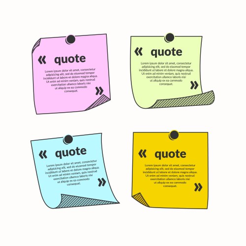 Simple quotation mark element template Royalty Free Vector