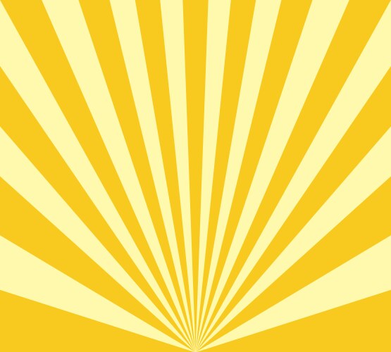 Ray retro background yellow colored rays stylish Vector Image