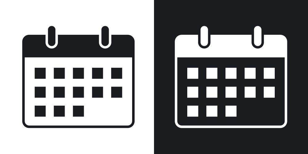 Calendar Icon Black and White Vector Images (over 120,000)