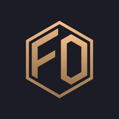 Modern letter fo logo for corporate business Vector Image