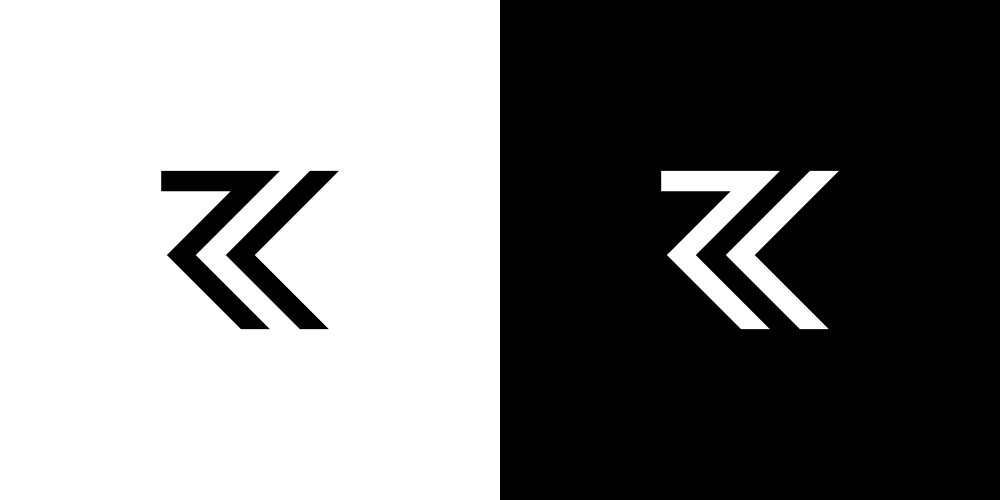 Modern and strong letter rc initials logo design Vector Image