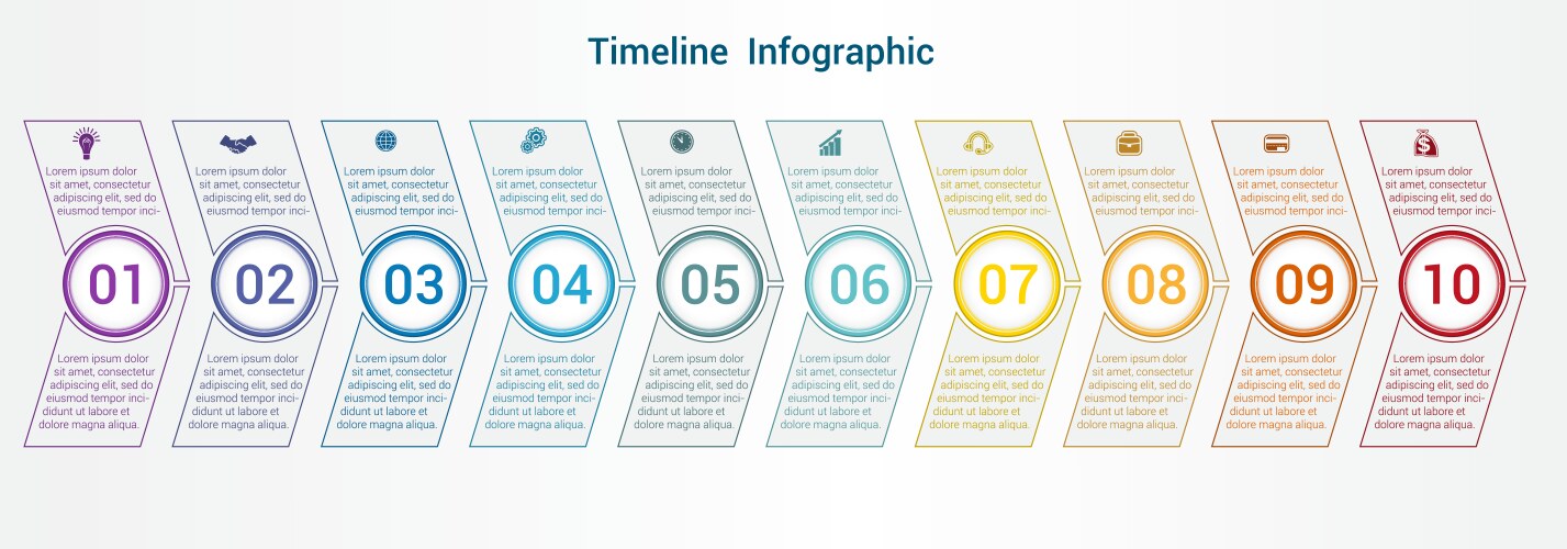 12 months timeline infographic design with 6 steps