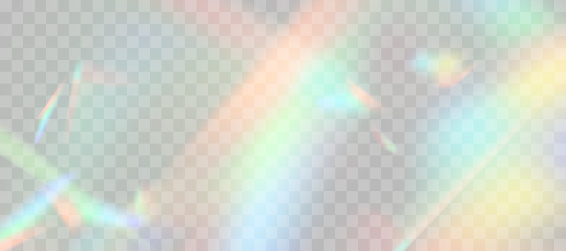 Blurred rainbow refraction overlay effect light Vector Image