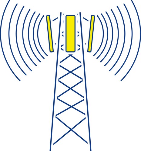 Radio antenna component icon Royalty Free Vector Image