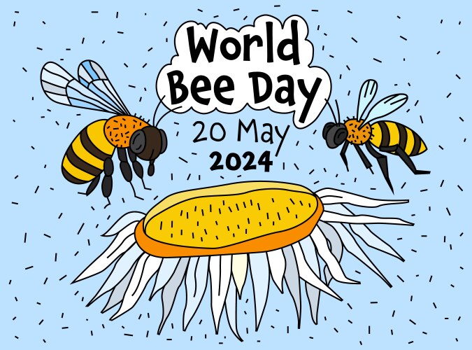 World bee day in may international event Vector Image