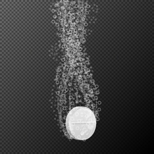 Colorful Tablets Dissolving in Water – Royalty-Free Vector | VectorStock