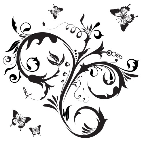 Floral design Royalty Free Vector Image - VectorStock