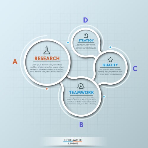 Project management process circle infographic Vector Image