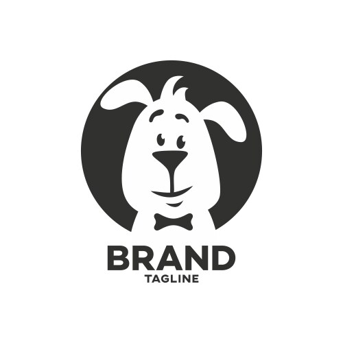 Modern smart dog logo Royalty Free Vector Image