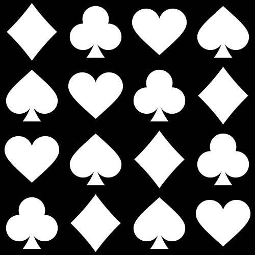 Playing card symbols Royalty Free Vector Image