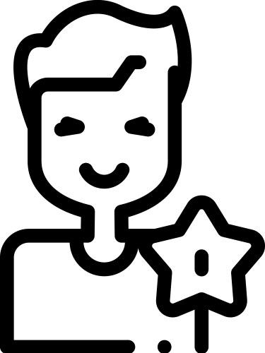 Boy icon thin linear style design isolated Vector Image