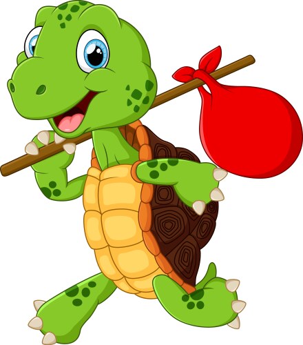 Cartoon Turtle Running Royalty Free Vector Image