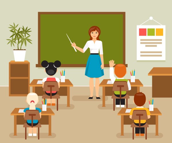 Classroom Black and White Cartoon Vector Images (over 9,800)