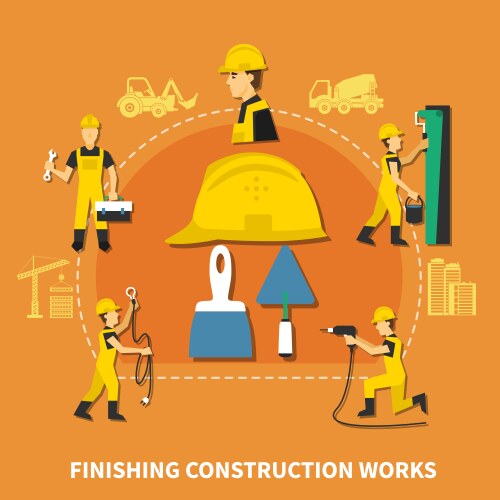 Construction worker infographic Royalty Free Vector Image
