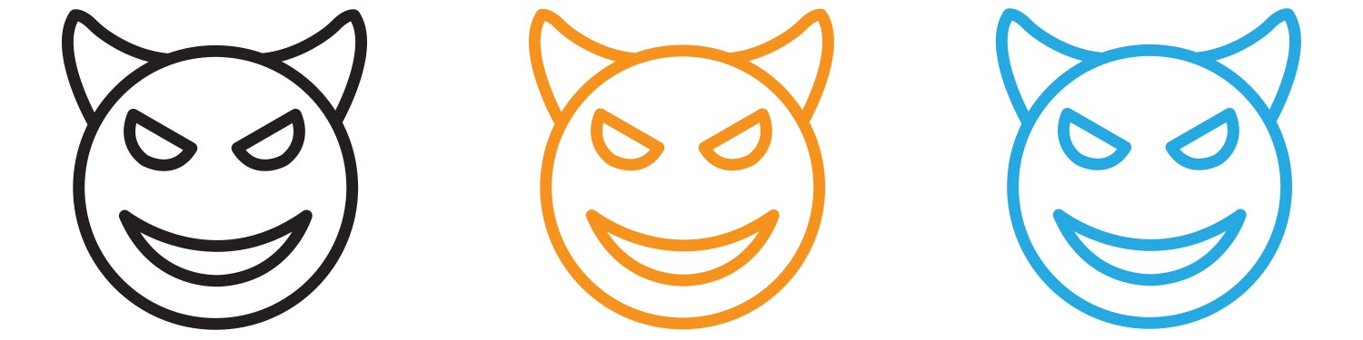 Emoticon Devil Bad Vector Images (over 450)