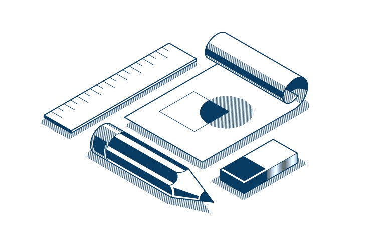 Engineering project concept paper document Vector Image