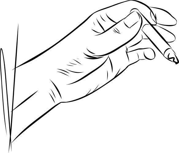 Hand Holding Cigar Smoke Smoking Vector Images (over 250)