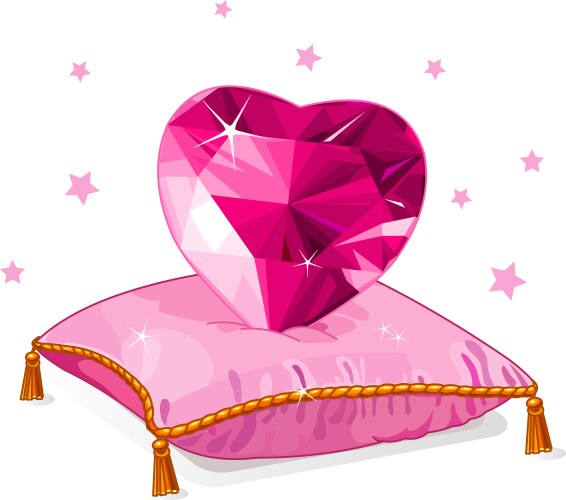 Ruby red angular heart icon Royalty Free Vector Image
