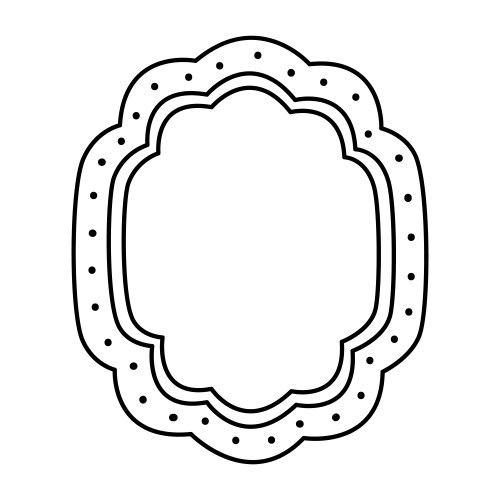 Simple vintage hand drawn doodle frame or border Vector Image